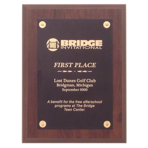 Small Cherry Finish Plaque