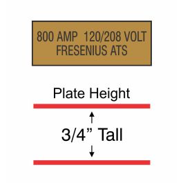 3/4" Height Custom Signage